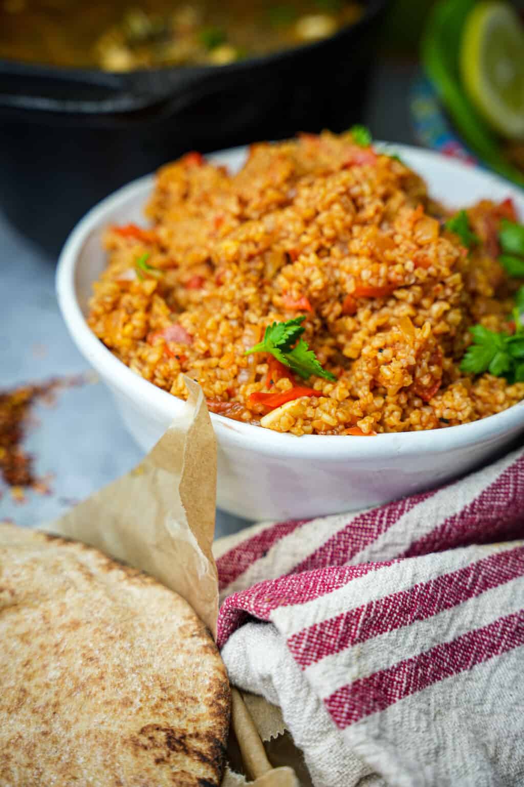 Bulgur Wheat Pilavi (Turkish Cracked Wheat Pilaf)