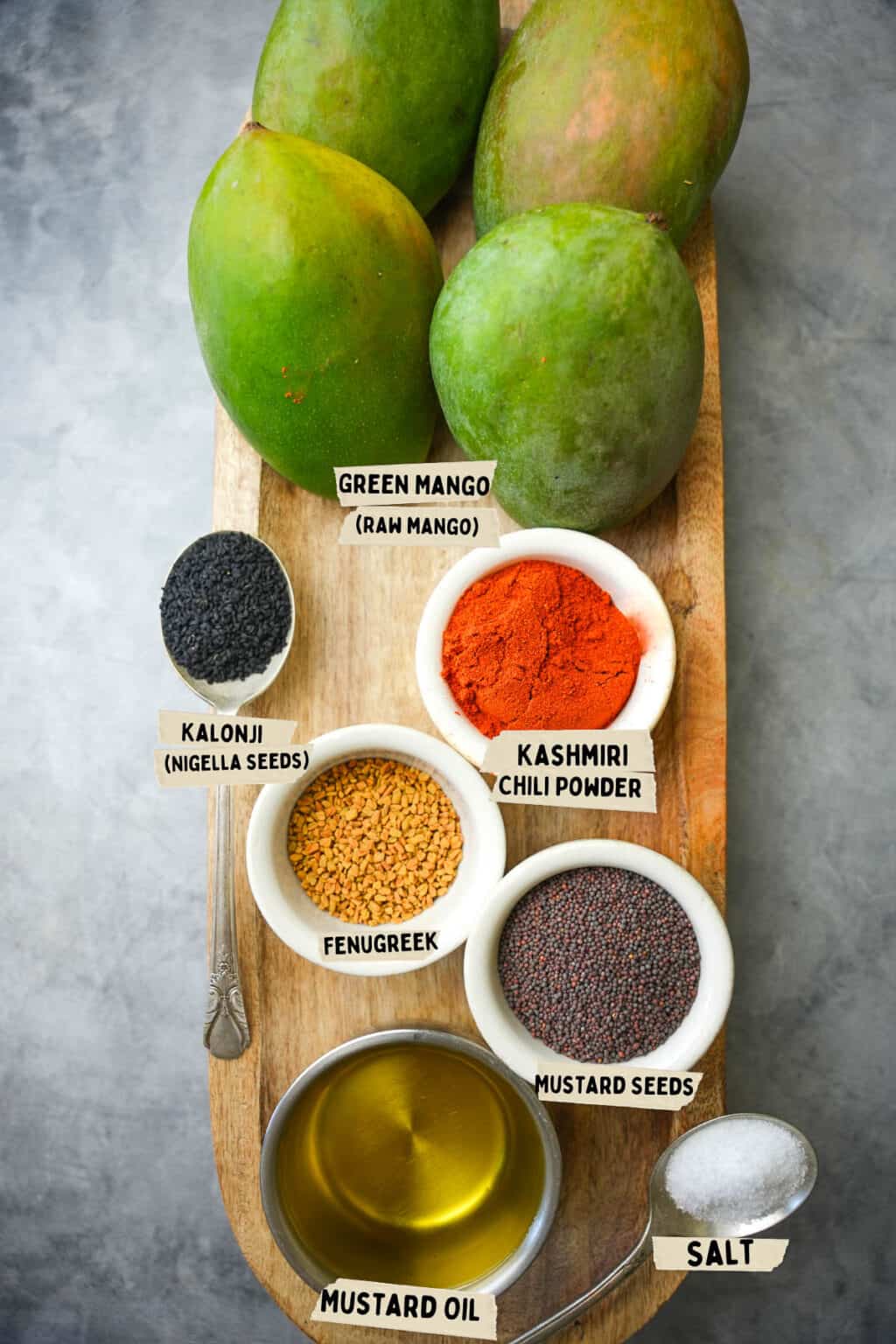 Vegan Mango Pickle Avakaya Pachadi (Andhra Mango Pickles)