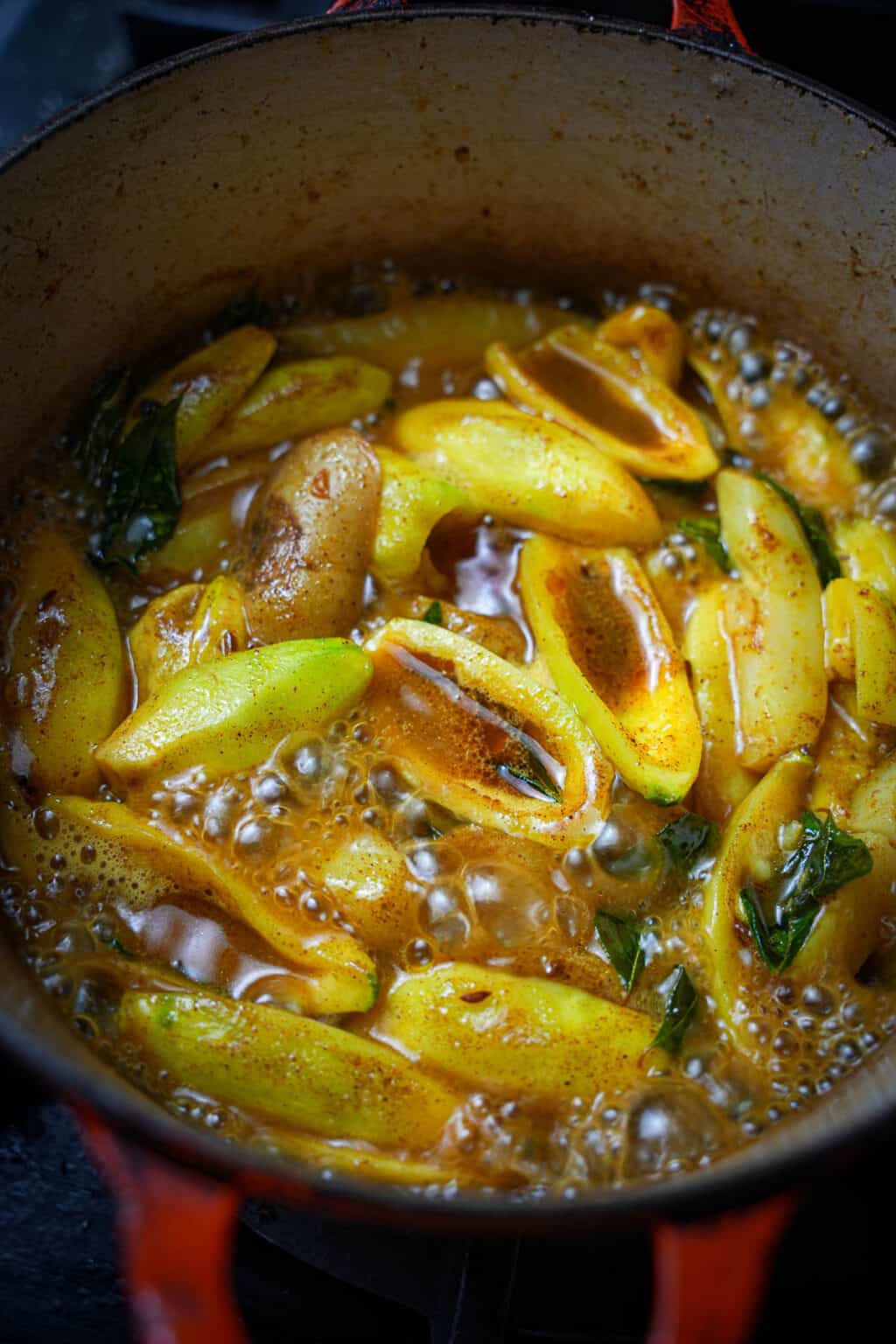 Aloo Parwal Sabji (Easy Vegan Parval Curry for Ekadasi)