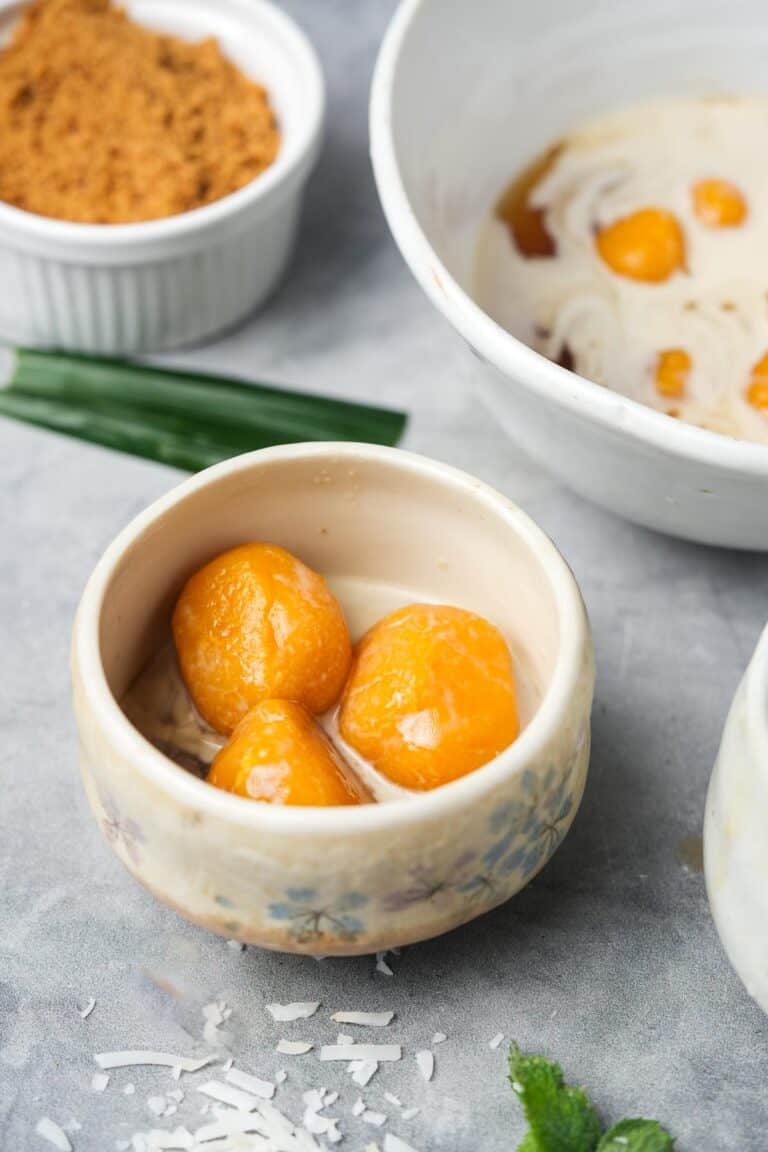 Kolak Biji Salak (Indonesian Sweet Potato Balls)