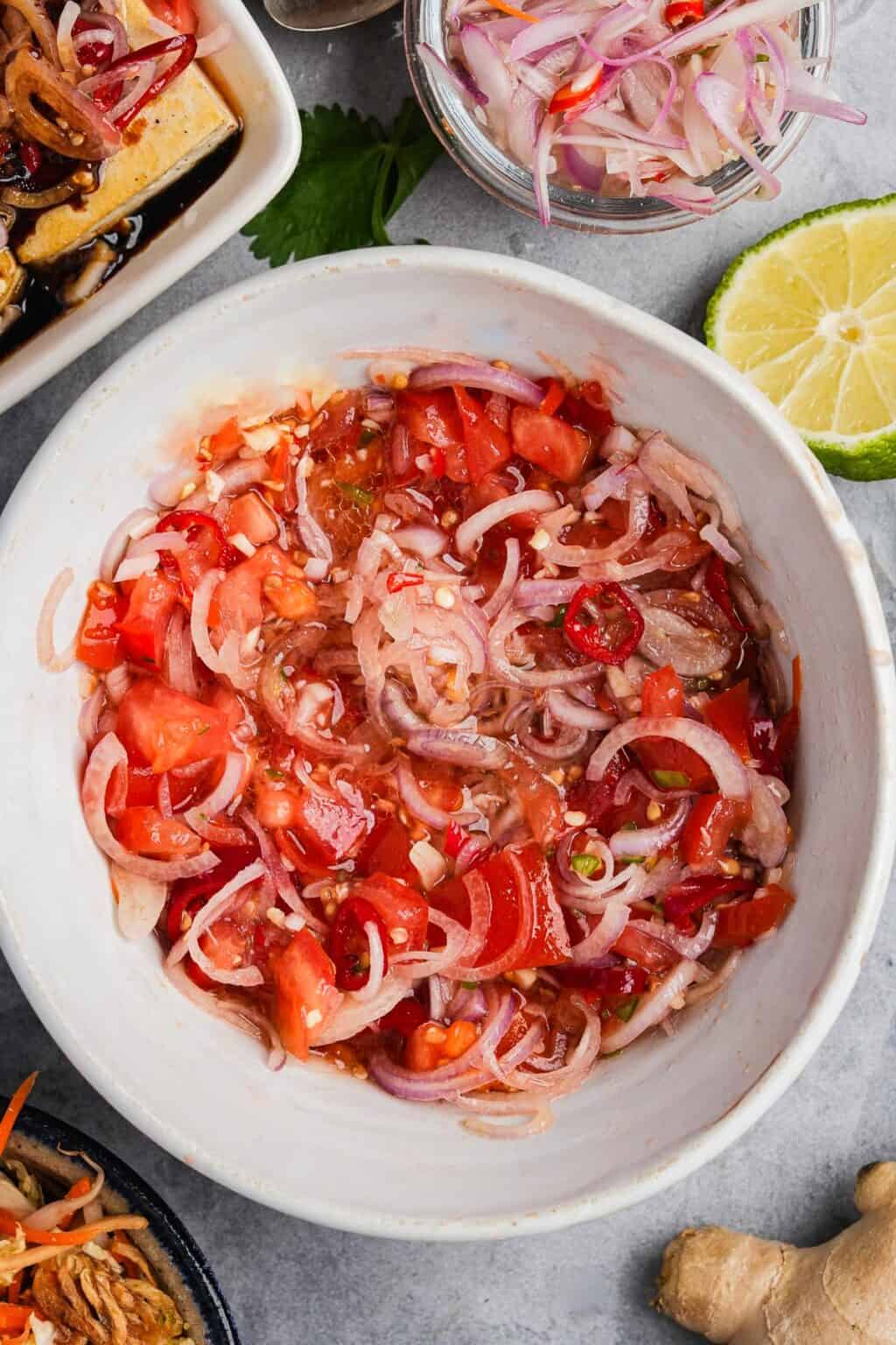 Sambal Dabu Dabu (Indonesian spicy raw sambal from Manado)