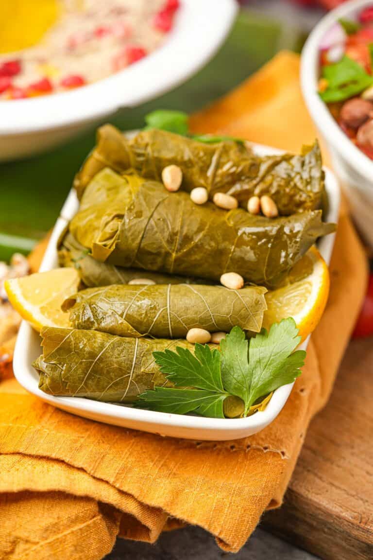 Yaprak Sarma (Vegetarian Turkish Stuffed Grape Leaves)