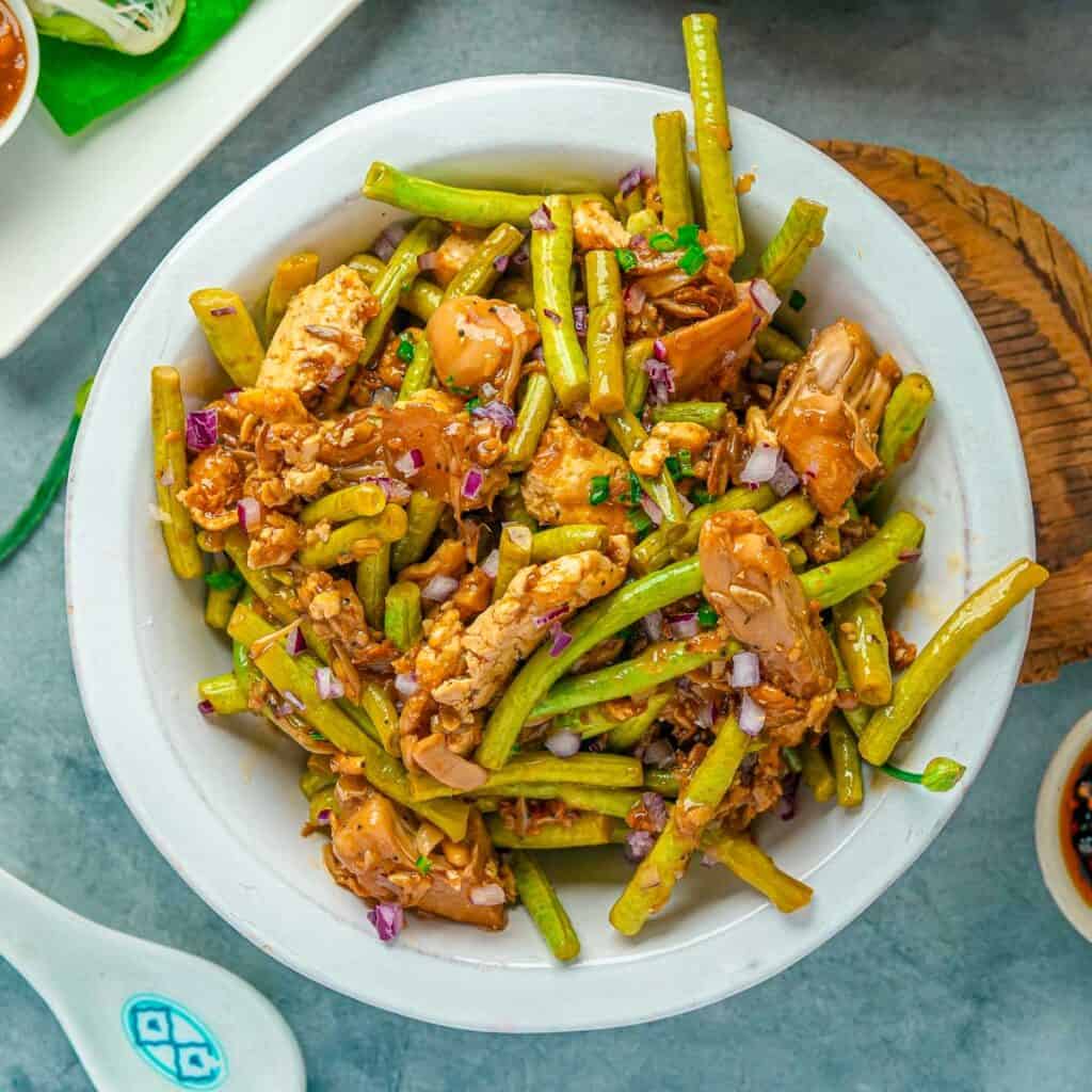 Vegan Filipino Adobong Sitaw Recipe with Jackfruit “Pork”