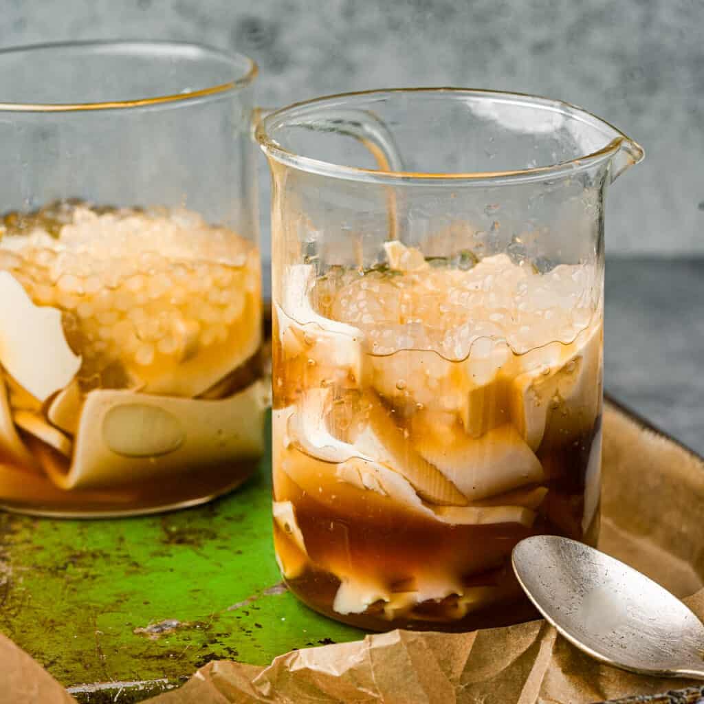 Easy Taho Recipe (Taho Filipino Silken Tofu with Arnibal and Sago)