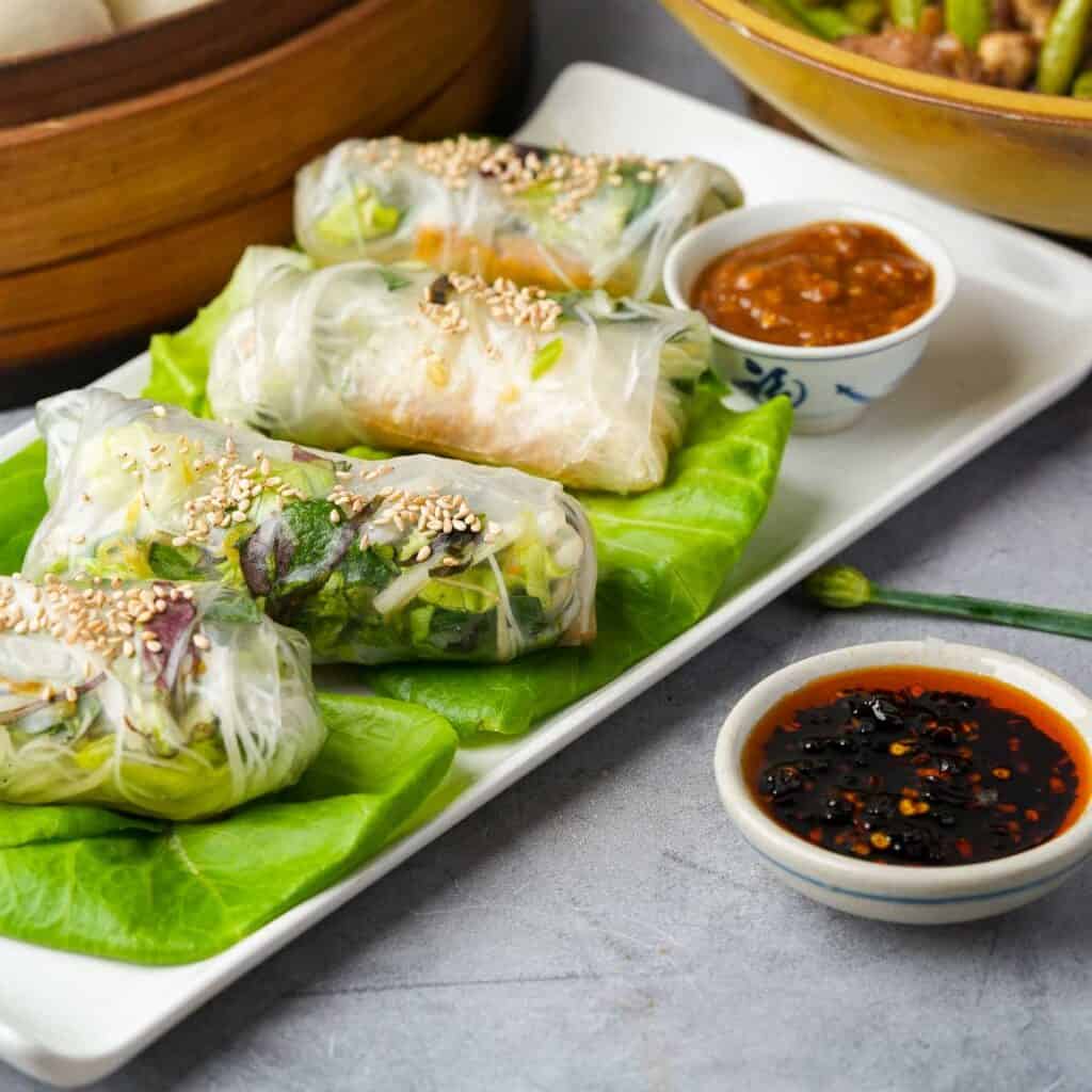 Banh Trang Cuon (Vegan Vietnamese Goi Cuon Spring Rolls) - Cinnamon Snail