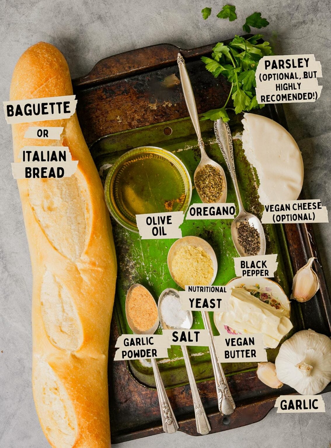 Homemade Vegan Garlic Bread Recipe - Cinnamon Snail