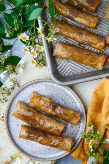 Turon with Lemongrass Spiced Caramel - Cinnamon Snail