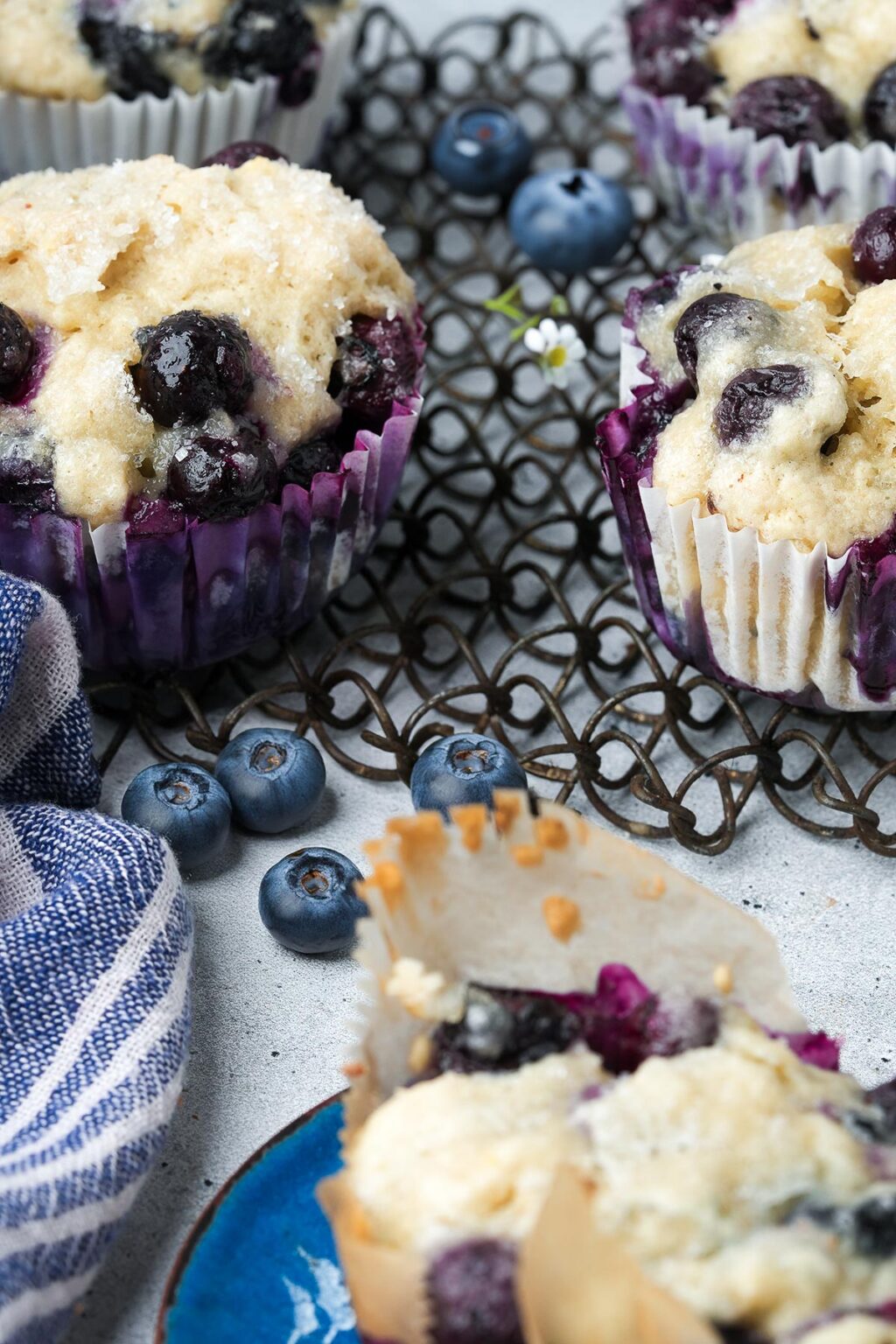 Vegan Blueberry Muffins (Dairy-Free Ritz Carlton Recipe) - Cinnamon Snail