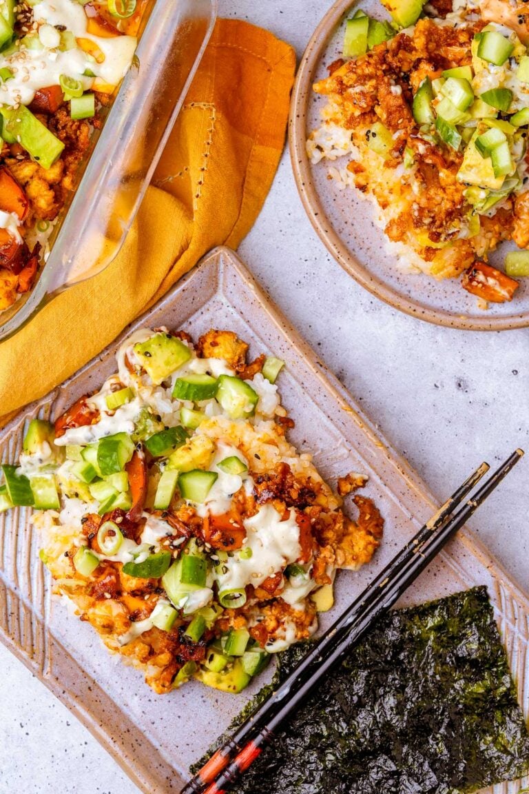 The Best Vegan Sushi Bake Recipe - Cinnamon Snail