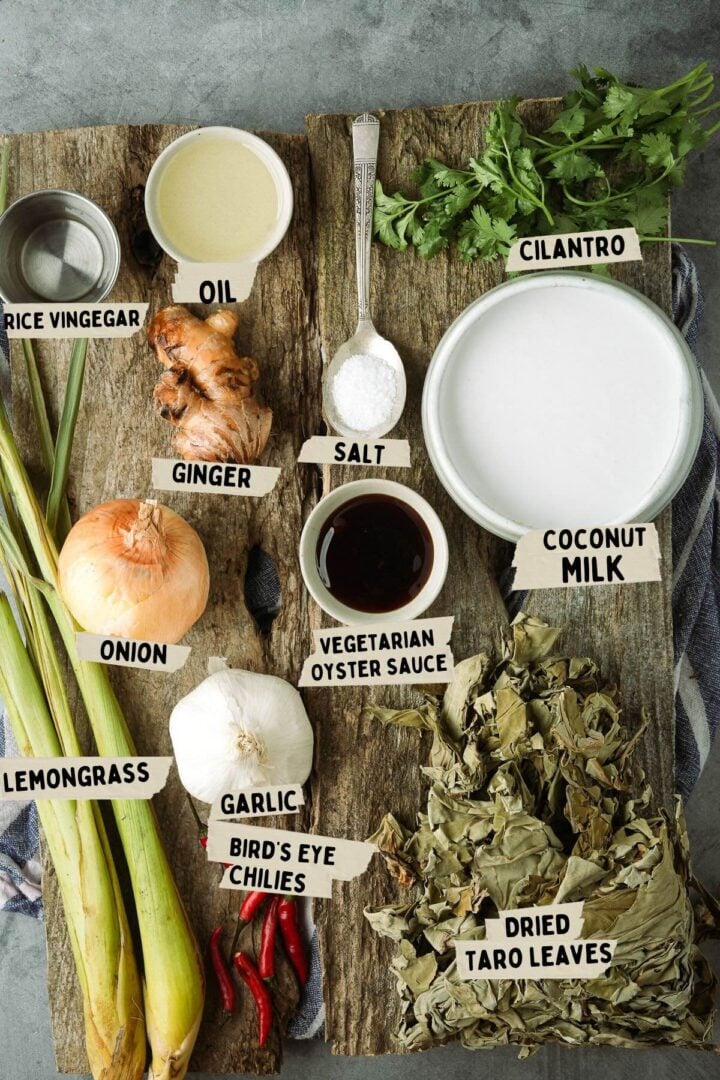 Best Laing Recipe (Filipino Taro leaves in Coconut Milk) - Cinnamon Snail