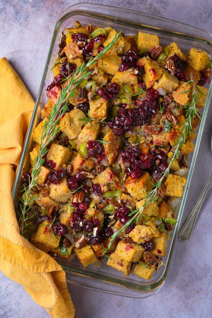The Best Vegan Cornbread Stuffing Recipe - Cinnamon Snail