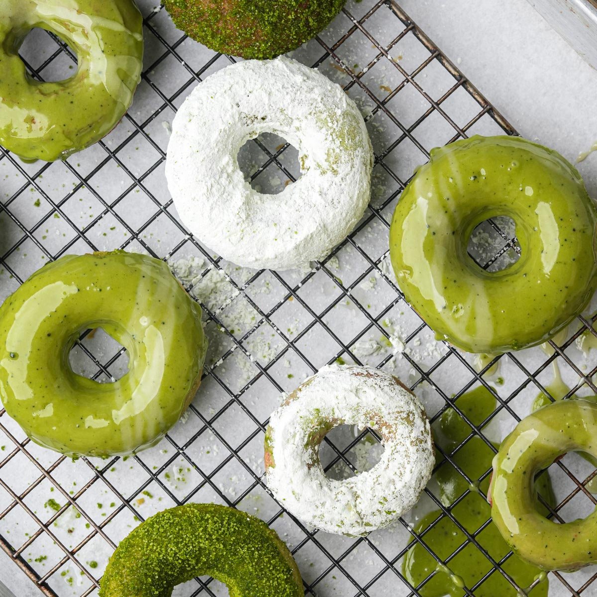 Matcha Donuts (Baked or Fried)