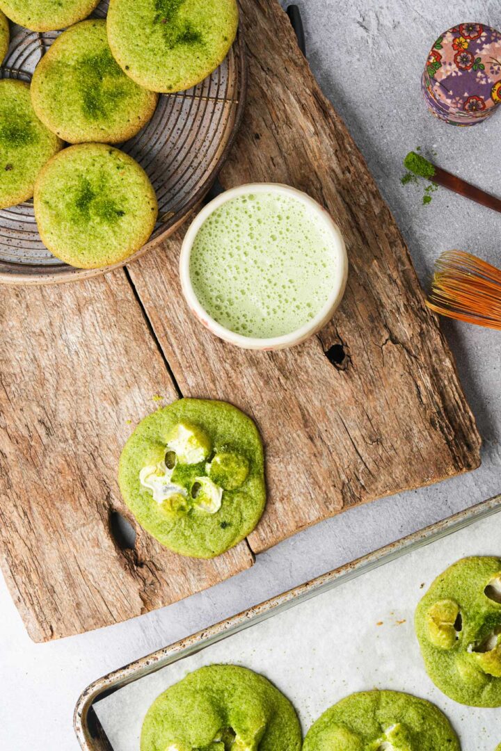Soft Vegan Matcha Sugar Cookies
