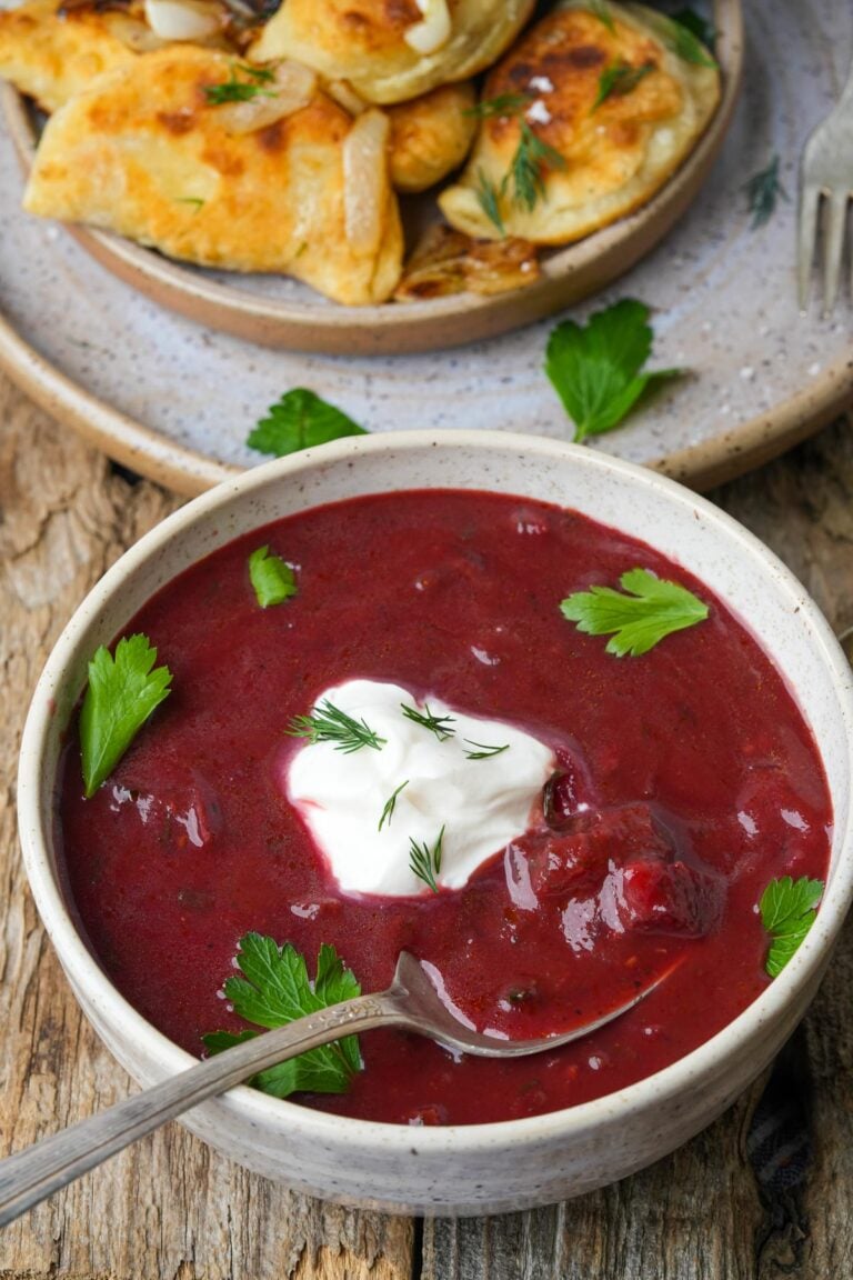 Vegan Borscht Recipe (Ukrainian Beet Soup)