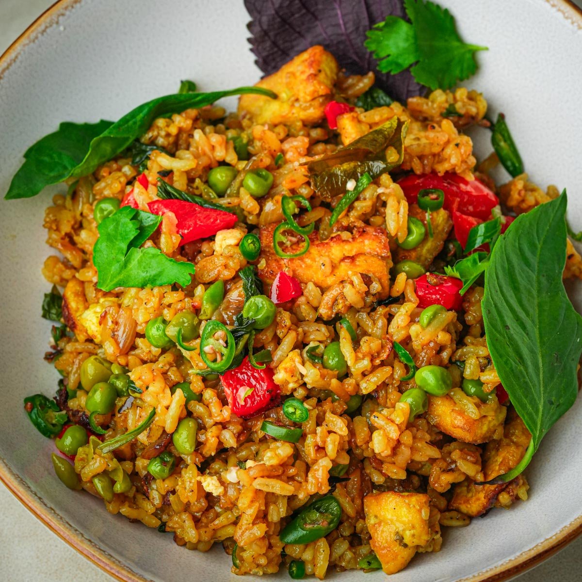 Quick Thai Green Curry Fried Rice Recipe