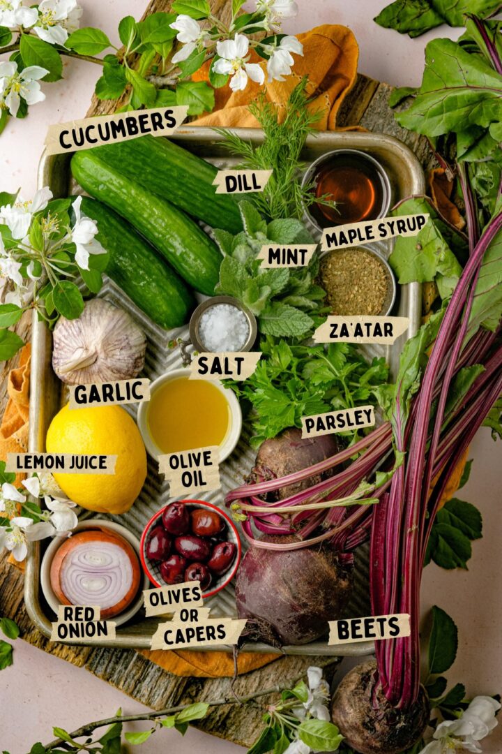 Middle Eastern Cucumber Beet Salad