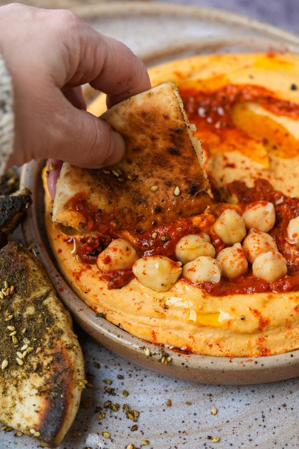 Homemade Harissa Hummus Recipe