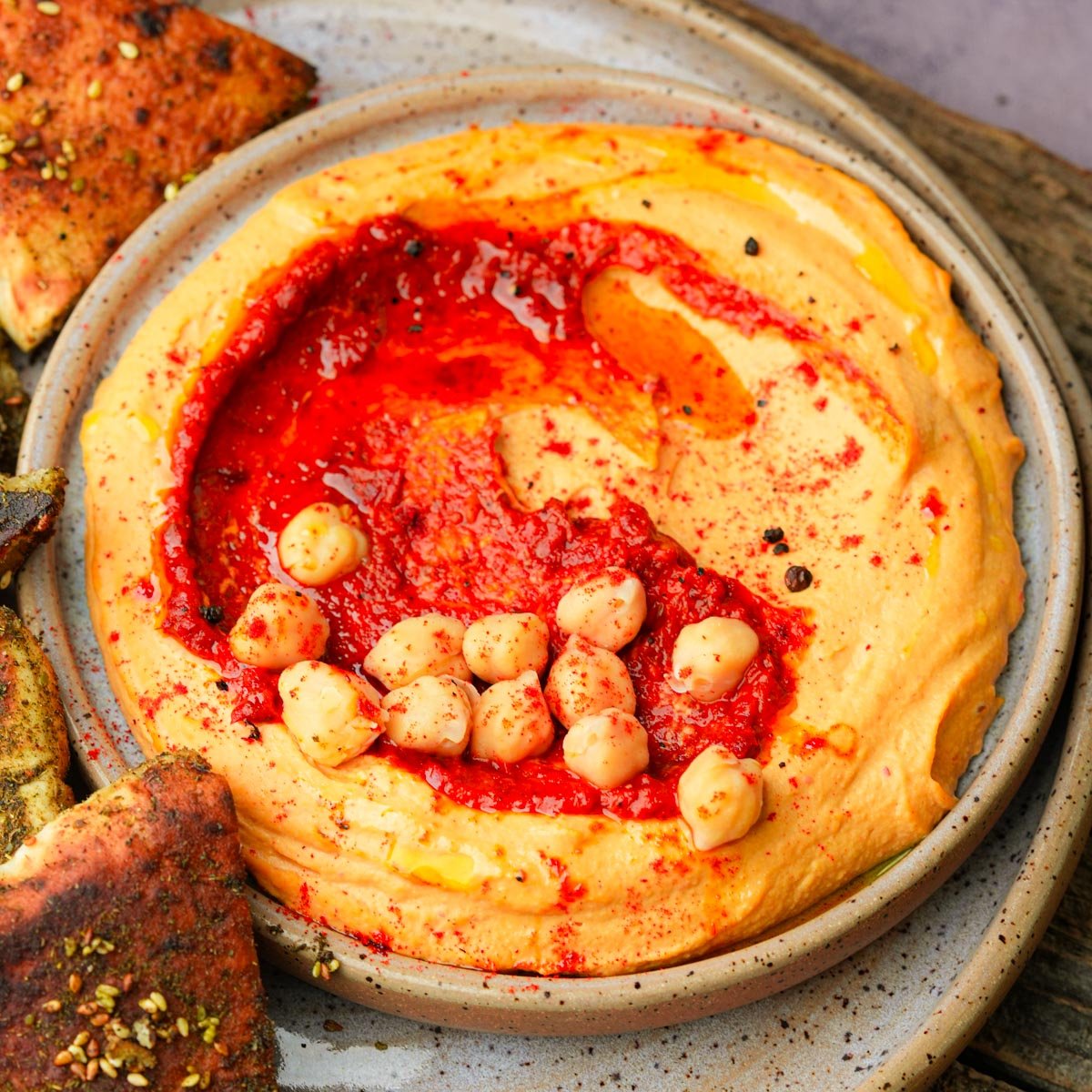 Homemade Harissa Hummus Recipe