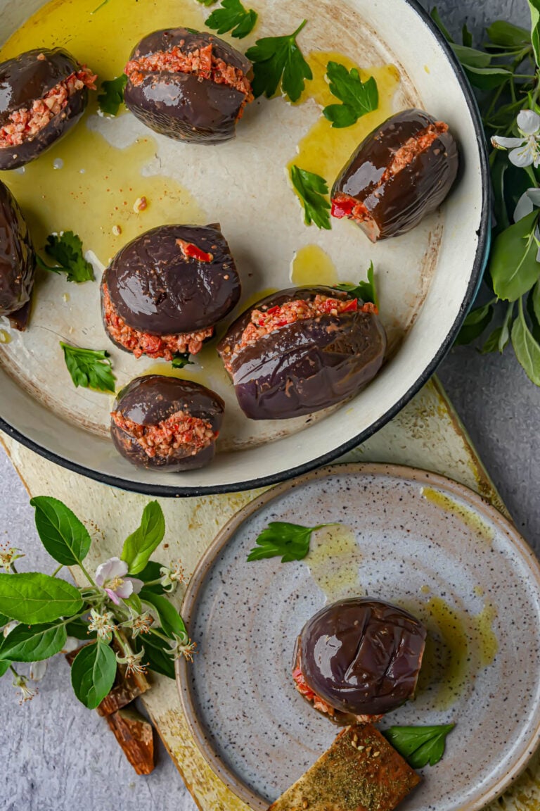 Makdous Recipe (Oil Cured Pickled Eggplant)