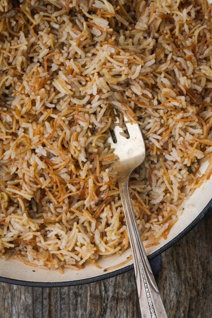 Egyptian Rice Recipe (Roz bel Shareya)