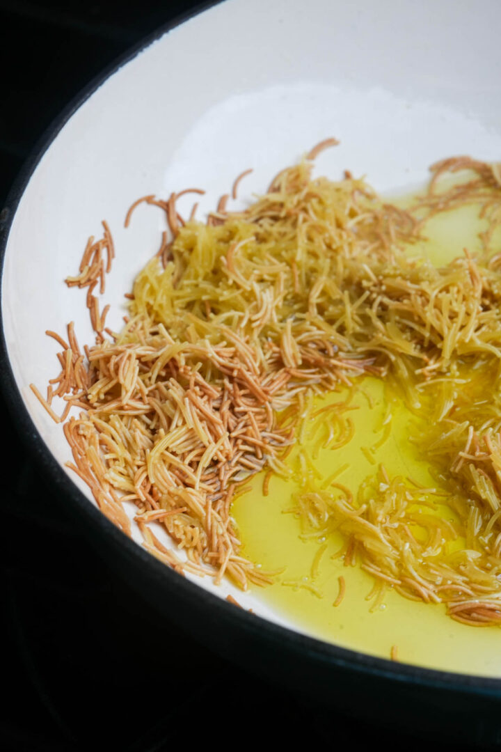 Egyptian Rice Recipe (Roz bel Shareya)