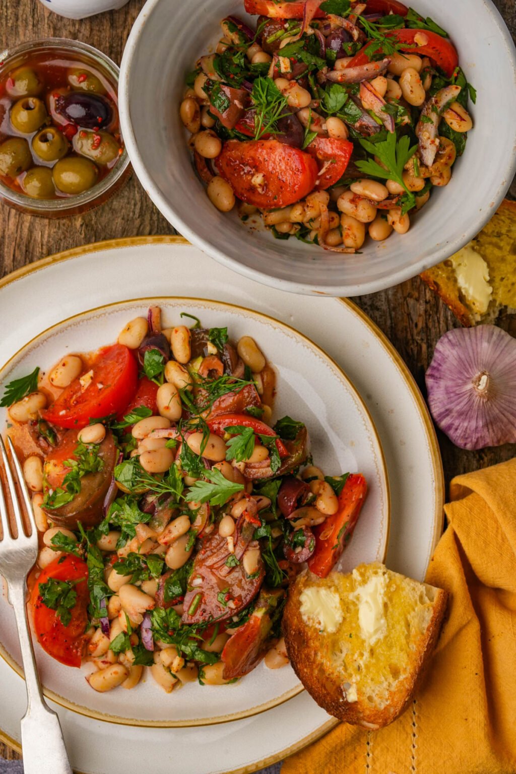 Piyaz Recipe (Turkish White Bean Salad)