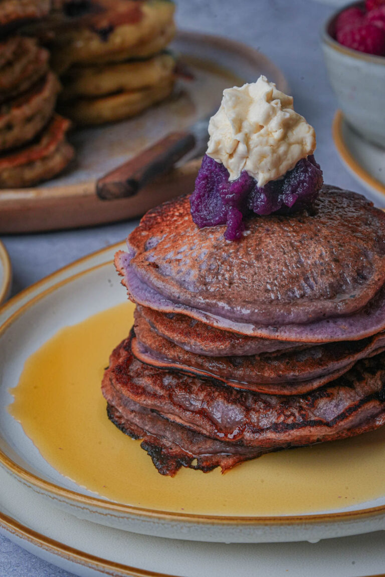 Ube Pancakes Recipe (Filipino Purple Yam Pancake)