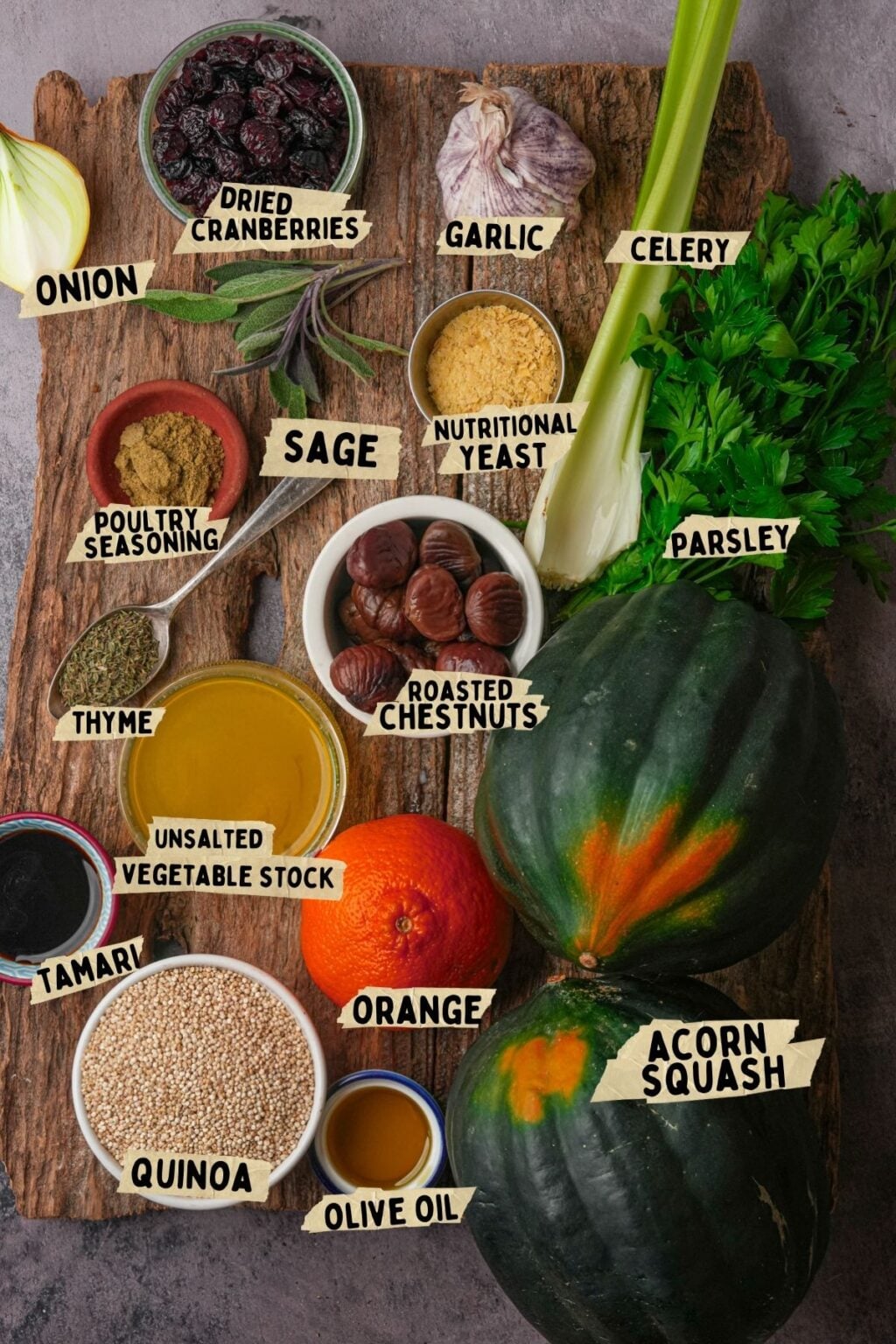 Vegan Stuffed Acorn Squash