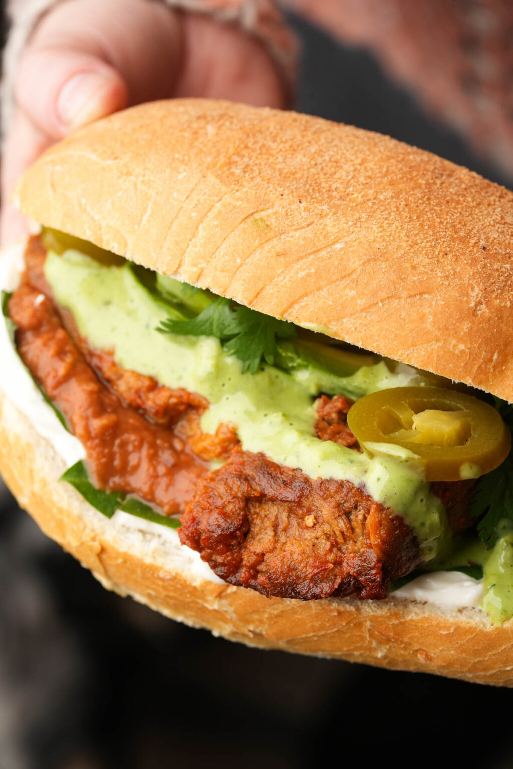 Vegan Mexican Torta de Carnitas Recipe